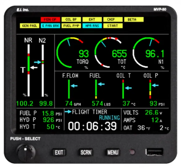 MVP-50T Engine Monitor for Helicopters - GLAECO - Global Aeronautical ...